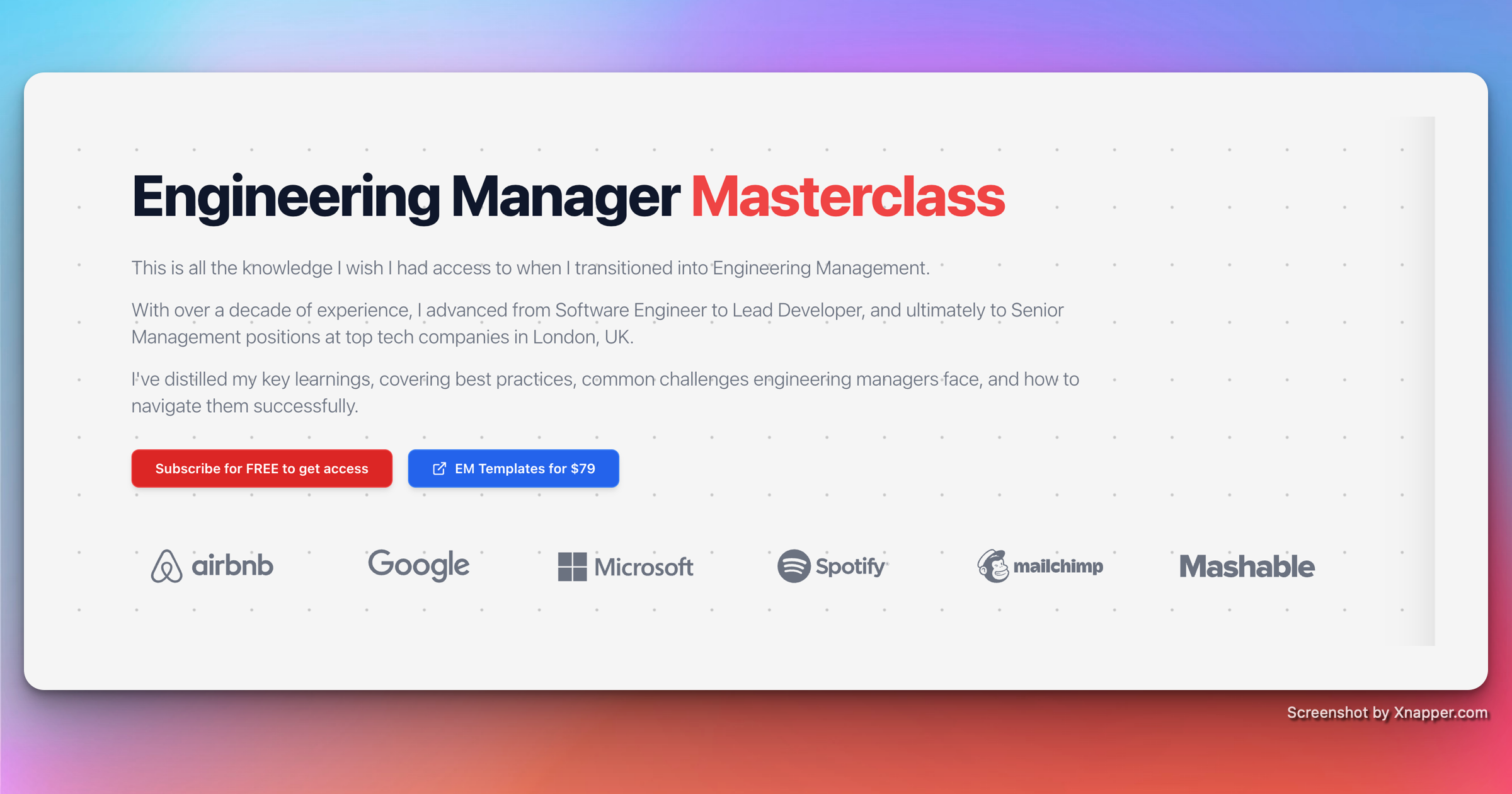Engineering Manager Masterclass | EM Tools